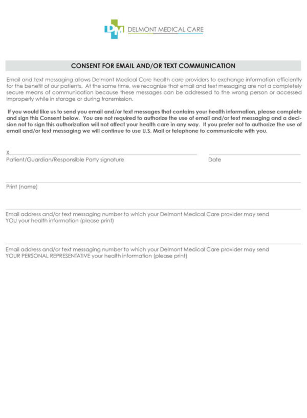4-DMC-Email-and-Messaging-Authorization (1) | Delmont Medical Care